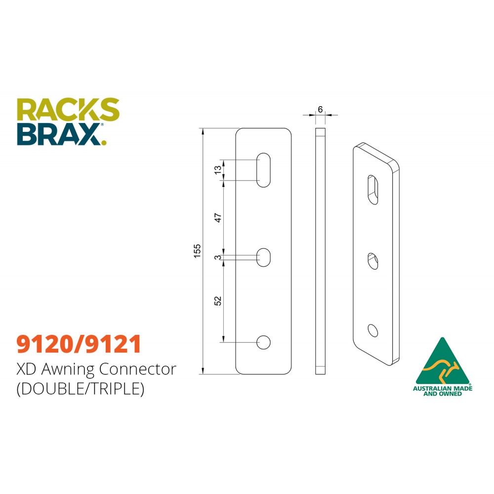 Racks Brax XD AWNING CONNECTOR DOUBLE - Bracket